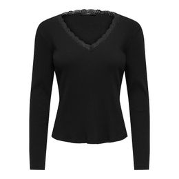 Only Damen Only V-Shirt &raquo;ONLSARA SHARAI L/S V-NECK TOP JRS&laquo; Baumwollmischung, slim fitregular fit S