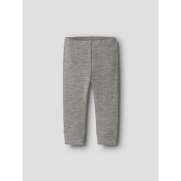 name it Jungen Leggings &raquo;NBNWAX WOOL RIB LEGGING NOOS&laquo; weich und w&auml;rmend aus reiner Merinowolle grau 56, N-Gr