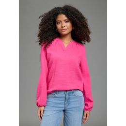 Laura Scott Damen Schlupfbluse feminin geschnitten, aus Baumwolle, unifarben pink 46