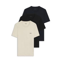 BOSS Herren BOSS T-Shirt &raquo;TShirtRN 3P Classic&laquo; Packung, 3 tlg. mit BOSS Stickerei bunt L