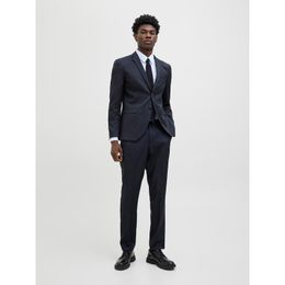Jack & Jones Jack & Jones Herren Anzug &raquo;JPRCOSTA SUIT&laquo; Set, 2 tlg. sehr schmal aus Polyester, sehr schmale Passform, mit Reverskragen, Langarm-Sakko blau 50, N-Gr
