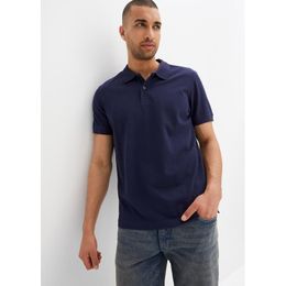 bonprix Herren bonprix Poloshirt &raquo;Piqu&eacute;-Poloshirt aus reiner Baumwolle&laquo; 1 Regular Fit, Kurzarm, aus hautfreundlicher Baumwolle blau 60/62 (XXL)