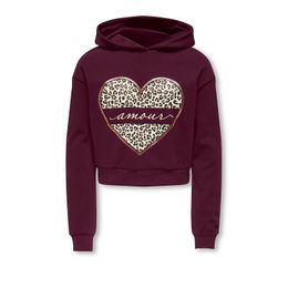 Kids Only M&auml;dchen KIDS Only Kapuzensweatshirt &raquo;KOGCOOPER LIFE HEART LS HOODIE SWT NOOS&laquo; 158/164