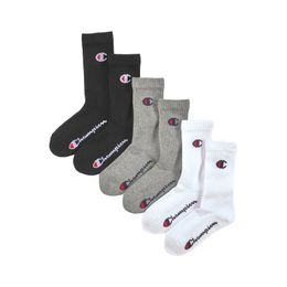 Champion M&auml;dchen Sportsocken Packung, 6 Stk. tlg. f&uuml;r Kinder, 6er-Pack, mit sportlichem Stil schwarz-wei&szlig; 27-30