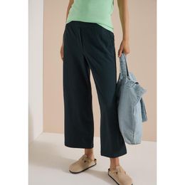 Cecil Damen 7/8-Hose &raquo;Style Neele&laquo; Seersucker-Qualit&auml;t, Elastikbund, weites Bein schwarz XXL (46), L&auml;nge 26