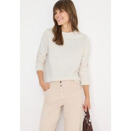 Cecil Damen Sweatshirt, mit Stickerei wei&szlig; M (40)