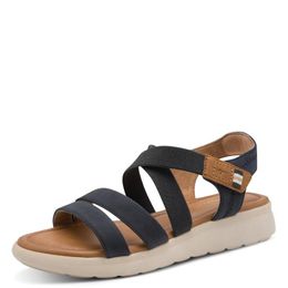 Tamaris Damen Riemchensandale Sommerschuh, Sandalette mit praktischem Klettverschluss schwarz 40