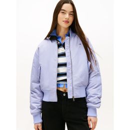 Tommy Jeans Damen Bomberjacke &raquo;TJW ESSENTIAL BOMBER JACKET&laquo; ohne Kapuze Mit Rei&szlig;verschlusstaschen an den &Auml;rmeln lila S (36)