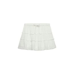 Superdry Damen Sommerrock &raquo;CHEESECLOTH TIERED MINI SKIRT&laquo; aus Baumwolle, Regular Fit, mit Gummizug, unifarbene Optik S