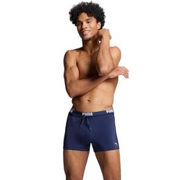 Puma Herren Puma Badehose &raquo;Puma SWIM MEN LOGO TRUNKS&laquo; elastischer Logobund mit integriertem Kordelzug blau XS, N-Gr