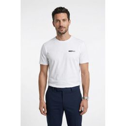 Calvin Klein Herren T-Shirt reine Baumwolle, Regular Fit, Brust- und R&uuml;ckendruck wei&szlig; M