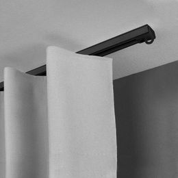 SN DECO GROUP Gardinenschiene &raquo;Objektschiene SL&laquo; 1 l&auml;ufig-l&auml;ufig Fixma&szlig; in versch. L&auml;ngen und Farben, Aluminium, Innenlauf, Vorhangschiene schwarz 