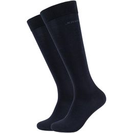 JOOP! Damen JOOP! Kniestr&uuml;mpfe &raquo;premium essentials&laquo; 2 Paar, 2 Paar tlg. mit Logoschriftzug am Bund blau 35-38