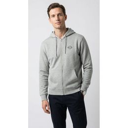 Replay Herren Kapuzensweatjacke aus Baumwolle, Regular Fit grau S