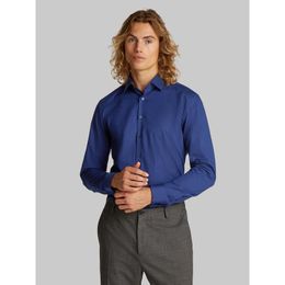Calvin Klein Herren Businesshemd &raquo;POPLIN STRETCH SLIM SHIRT&laquo; mit Kentkragen, Logoprint auf Brusth&ouml;he blau 43, N-Gr
