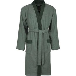 Bugatti Herrenbademantel &raquo;Francesco, ideal f&uuml;r Sauna & Spa, Hotelbademantel, Morgenmantel&laquo; 1 Stk. Kimonomantel gr&uuml;n Webvelours XL L: 115cm