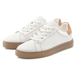 ELBSAND Damen Sneaker &raquo;Schn&uuml;rschuh, Freizeitschuh, Lederschuh, Halbschuh, Turnschuh&laquo; Ledersneaker, Schn&uuml;rhalbschuh aus Leder wei&szlig; 41
