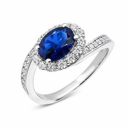 Firetti Damen Fingerring &raquo;Schmuck Geschenk Silber 925 Damenring Ring ovale Form&laquo; mit Zirkonia (synth.) 62, Silber 925 (Sterlingsilber), 2,5mm