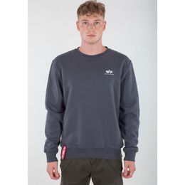 Alpha Industries Herren Sweatshirt &raquo;Basic Sweater small Logo&laquo;, Baumwollmischung, regular fit grau M