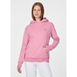 Ragwear Damen Kapuzensweatshirt &raquo;COOLBIA&laquo;, Klassisch mit K&auml;ngurutasche, Kapuze und Marken-Logo rosa L