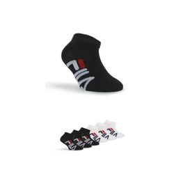 Fila Herren Sneakersocken &raquo;JUNIOR UNISEX INVISIBLE SOCKS&laquo; 6 Paar tlg. mit Logoschriftzug seitlich schwarz-wei&szlig; 23-26