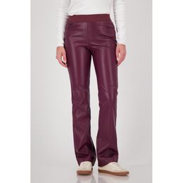 monari Damen Lederimitathose &raquo;Hose Lederimitat Schlupf&laquo; mit elastischem Bund rot 46, N-Gr