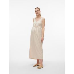 MAMALICIOUS Damen Tr&auml;gerkleid &raquo;MLEVI LIA SL JRS ANKLE DRESS 2F NOOS&laquo; Sommerkleid beige L, N-Gr