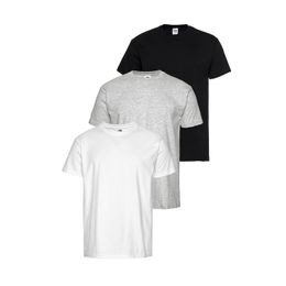 Fruit of the Loom Herren Fruit of the Loom T-Shirt Packung, 3 Stk. mit Rundhalsausschnitt schwarz-wei&szlig; S (44/46)