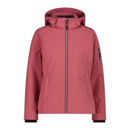 CMP Damen CMP Softshelljacke &raquo;WOMAN JACKET DET HOOD&laquo; mit Kapuze mit Kapuze, wind- und wasserabweisend rosa 48