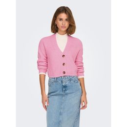 Only Damen Only Strickjacke &raquo;ONLCAROL NICE L/S CARDIGAN KNT NOOS&laquo; Kunstfaser, regular fit pink M