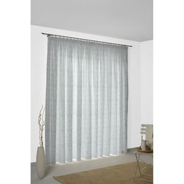 WIRTH Vorhang &raquo;Gospic&laquo; Kr&auml;uselband 1 Stk. tlg. blau Jacquard, Baumwolle, Polyester 245cm, Kr&auml;uselband, 132cm