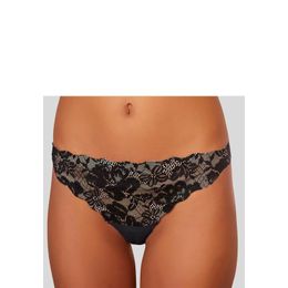 Nuance By Lascana Damen Nuance by Lascana String mit extra flachen Kanten aus feiner, seamless Spitze schwarz M (40)