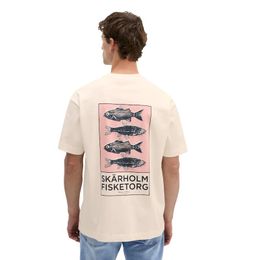 Marc O'Polo Marc O'polo Herren Marc O'Polo T-Shirt loose mit maritimem R&uuml;ckenprint beige XXL