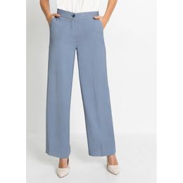 bonprix Damen bonprix Stoffhose &raquo;Leichte Marlenehose mit Viskose&laquo; Marlenehose, Loose Fit, weites Bein, femininer Stil 46, N-Gr