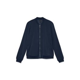 V&eacute;ro Moda Vero Moda Damen Kurzjacke &raquo;VMCONNY, leichte Jacke f&uuml;r den &Uuml;bergang&laquo; seitliche Eingrifftaschen, Rippb&uuml;ndchen blau L