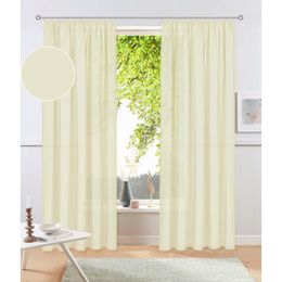 OTTO home Vorhang &raquo;Raja, Gardinen mit Kr&auml;uselband, Vorh&auml;nge Wohnzimmer&laquo; Kr&auml;uselband 2 Stk. tlg. 2er-Set, Bestseller, einfarbig, modern, pflegeleicht, 