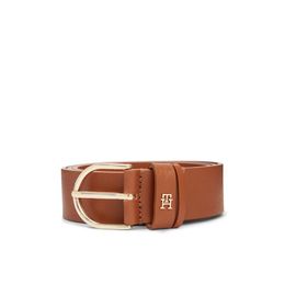 Tommy Hilfiger Damen Lederg&uuml;rtel &raquo;ESSENTIAL EFFORTLESS 3,5 cm breit&laquo; Dameng&uuml;rtel, 3,5 cm breit, casual und Jeans, ovale Einfachdornschlie&szlig;e braun 75