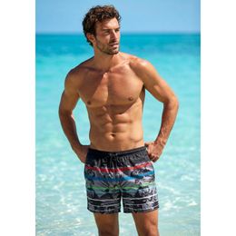 John Devin Herren Badeshorts mit floralem Design bunt L, N-Gr