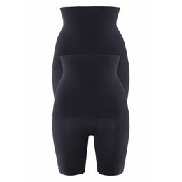 Petite Fleur By Lascana Damen petite fleur by Lascana Formpants 2er-Pack, shape wear, unifarben, Baumwollmischung schwarz 52/54