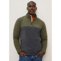 Kangaroos Herren Kangaroos Fleecepullover, mit hochschlie&szlig;endem Kragen, Langarm-Design, auch in gr&ouml;&szlig;eren Gr&ouml;&szlig;en grau 3XL