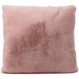 G&ouml;zze Dekokissen &raquo;Fellimitat-Kissen&laquo; rosa Polyester B/L: 60cm x 60cm, 1 Stk.