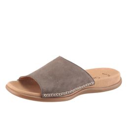 Gabor Damen Pantolette , Keilabsatz, Sommerschuh, Schlappen in schlichter Form grau 36 (3,5)