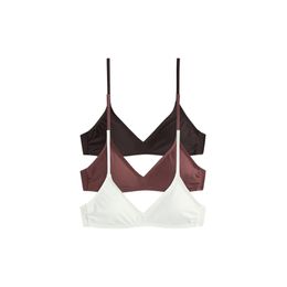 The Set Bikinitop Damen Gr&ouml;&szlig;e XS creme / braun / schoko