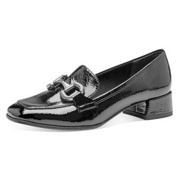 Tamaris Herren Slipper Blockabsatz, Slipper, Businessschuh mit modischer Zierspange schwarz 39