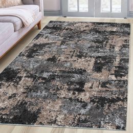 OTTO home Teppich &raquo;Janory, Marmor-Optik&laquo; rechteckig 9 mm H&ouml;he mit besonders weichem Flor, Kurzflor, modernes Design grau Kunstfaser B : 60cm 1 Stk., 