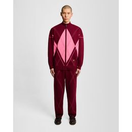 Lyle & Scott Lyle & Scott Argyle Strick-Trainingshose - Burgunderrot