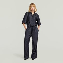 G-Star Raw G-Star Damen G-STAR Jumpsuit &raquo;JMP Regular&laquo; mit Hemd-Details, Denim-Look, Regular Fit schwarz L (40), N-Gr