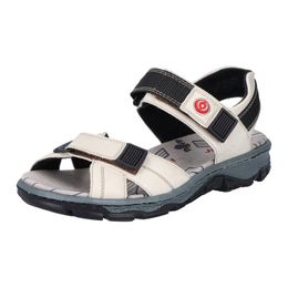 Rieker Damen Sandale , Sommerschuh, Outdoorschuh, Keilabsatz, in Trekking-Optik beige 40
