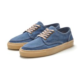 AUTHENTIC LE JOGGER Herren AUTHENTIC LE JOGGER Schn&uuml;rschuh Sneaker, Schn&uuml;rhalbschuh, Freizeitschuh, weiches Leder und Baumwolle blau 42