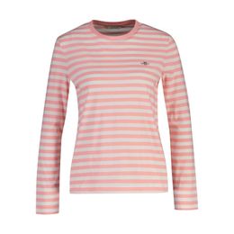 Gant Damen Langarmshirt &raquo;REGULAR STRIPED SHIELD&laquo; Regular fit mit Rundhalsausschnitt rosa XXL